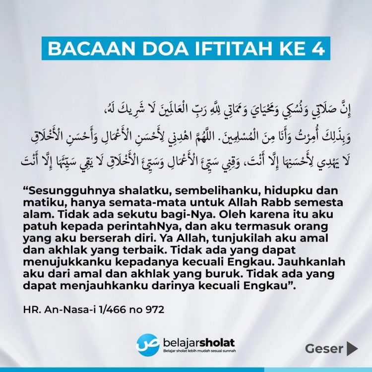 Bacaan Doa Iftitah dan Artinya Dilengkapi Latin